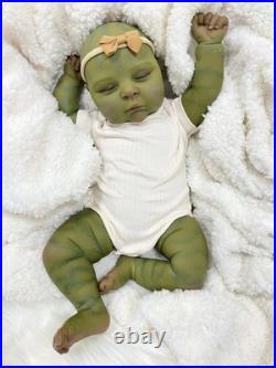 Cokela 19in New Green Skin Reborn Baby Dolls Full Body Soft Xmas Gift ...